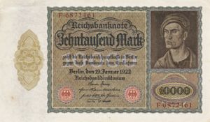 Banknote: 10,000 Mark (Germany(1922 1st Issue - Reichsbanknote ...