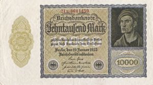 Banknote: 10,000 Mark (Germany(1922 1st Issue - Reichsbanknote ...