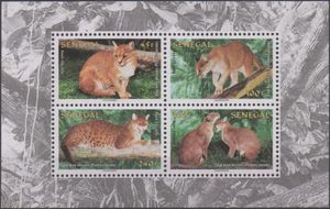 Stamp: African Golden Cat (Profelis aurata) (Senegal(World Nature ...