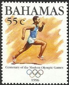Stamp: Running (Bahamas(Summer Olympic Games 1996 - Atlanta) Mi:BS 910 ...