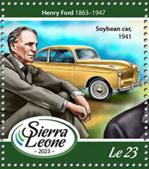 Stamp: Henry Ford (1863-1947), Soybean car, 1941 (Sierra Leone(Henry ...