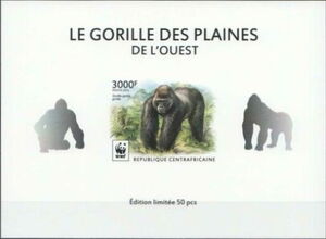 Stamp: WWF - Western Lowland Gorilla Silver Impressions (Central ...