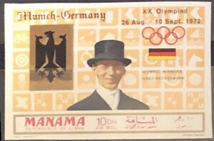 Stamp: Josef Carl Peter Neckermann (1912-1992), Dressage, Germany ...