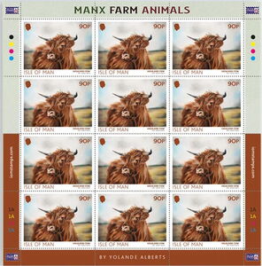 Stamp: Highland Cow (Isle of Man(Farm Animals on the Isle of Man (2025 ...