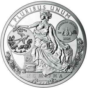 Coin: 5 Dollars (Oklahoma World's Fair of Money) (Ascension Island(2024 ...