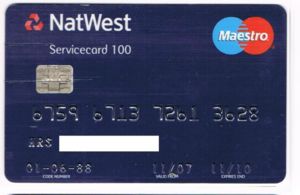 Bank Card: NatWest (National Westminster Bank, United Kingdom of Great ...
