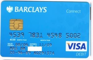 Bank Card: BARCLAYS Connect (Barclays Bank, United Kingdom of Great ...