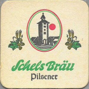 Sous-bock de bière: Schels Bräu Pilsener (Brauerei B. Schels ...