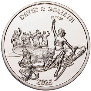 Coin: ½ Dollar / Half (Bible Stories - David and Goliath) (Niue ...