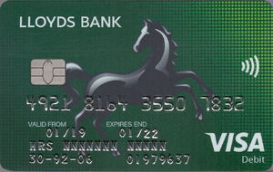 Bank Card: Lloyds bank Debit (Lloyds TSB, United Kingdom of Great ...