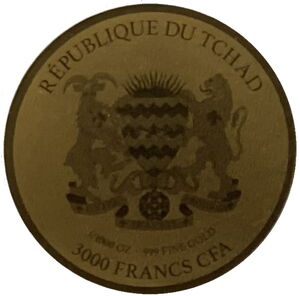 Coin: 3,000 CFA Francs (Coral Reef Fishes - Spotted Clownfish) (Chad ...
