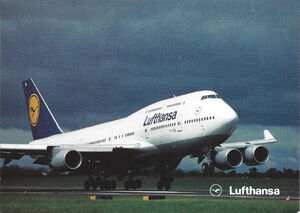Carte postale: Lufthansa Boeing 747-400 (Allemagne, République Fédérale ...