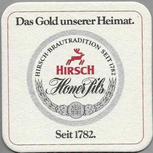 Beer Coaster: Hirsch Honer Pils (Hirsch-Brauerei Honer GmbH & Co. KG ...