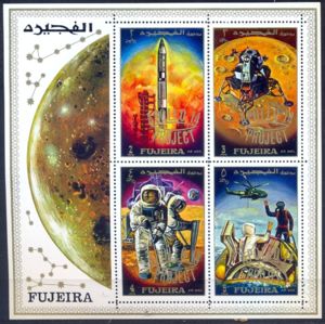 Stamp: Apollo 14 (Fujairah (Fujeira)(Apollo 14 (1970)) Mi:FU BL25A,Col ...