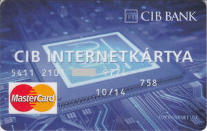 Bank Card: CIB Internetkártya (CIB Bank, HungaryCol:HU-MC-0111.07 💳