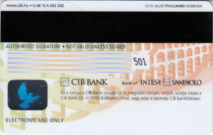 Bank Card: CIB Bank Business Card (CIB Bank, HungaryCol:HU-VI-0017.11 💳