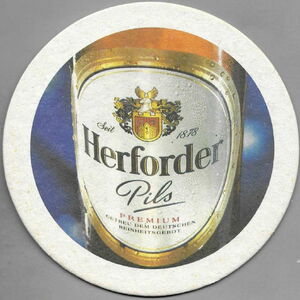 Sous-bock de bière: Herforder Pils (Herforder Brauerei GmbH & Co. KG, Allemagne, République ...