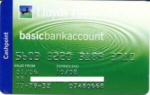 Bank Card: Basicbankaccount (Lloyds TSB, United Kingdom of Great ...