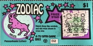 Lottery Ticket: Aries (Pennsylvania Lottery, United States of America ...