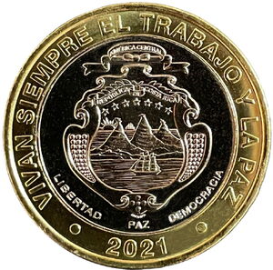 Moneda: 500 Colones (Coat of Arms) (Costa Rica(1950~Today - Banco ...