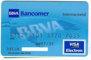 Bank Card: International (Bancomer, MexicoCol:MX-VE-0065