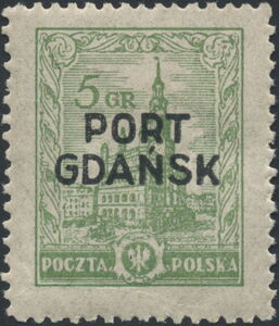 Stamp: Poznan Town Hall - Type I (Free City of Danzig - Polish Post ...