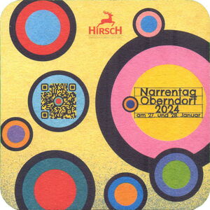 Beer Coaster: Hirsch (Hirsch-Brauerei Honer GmbH & Co. KG, Germany ...