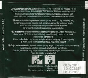 Tea Bag: Kräutertee mit Fenchel-Anis (Pure Tea Selection, Germany ...