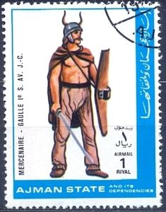 Stamp: Mercenary - Gaul, 1st century BC (Ajman(Military Uniforms (II ...