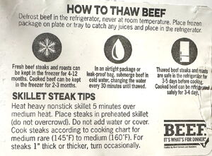 Food Label: ShopRite Skillet Steak (ShopRite, United States of America ...
