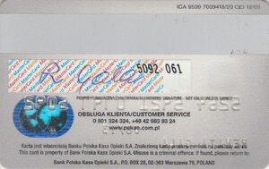 Bank Card: Mastercard Classic (Bank Polska Kasa Opieki SA/Bank Pekao SA ...