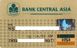 Bank Card: BCA Visa (Bank Central Asia, IndonesiaCol:ID-VI-0175 💳