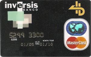 Cartões de bancos: Banco Inversis (Banco Inversis, EspanhaCol:ES-MC-0223