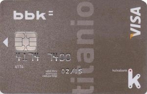 Bank Card: Bbk = Titanio (BBK - Caja Bilbao Bizkaia, SpainCol:ES-VI-0408