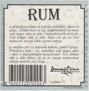 Drink Label: Rum (Dana, YugoslaviaCol:YU-RUM-000001