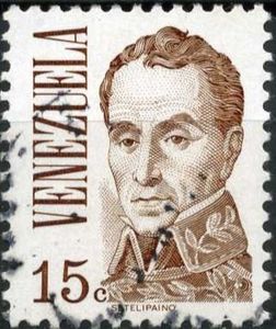 Frimärke: Simón Bolívar (1783-1830) (Venezuela) (Simón Bolívar - by José Maria Espinoza) Mi:VE ...