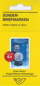Stamp: Erwin Perzy & Snow Globe (AustriaCol:AT 2025.10.16-02 📮