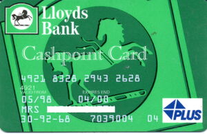 البطاقات المصرفية: Lloyds Bank Cashpoint card (Lloyds TSB, المملكة ...