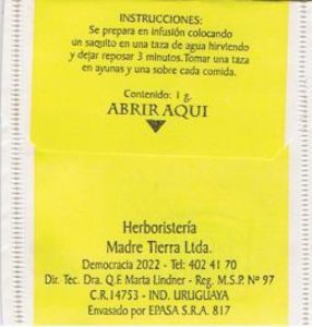 Tea Bag: Marcela digestivo-colesterol (Herboristeria Madre Tierra ...