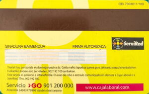 Bank Card: Caja Laboral (Caja Laboral, SpainCol:ES-VE-0233.04 💳