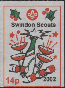 Stamp: Glasses and Bottle (United Kingdom: Private Post Offices(United ...