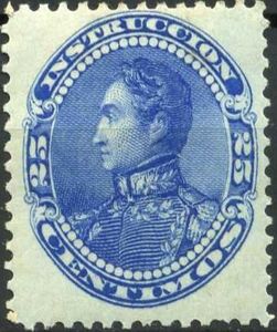 Stamp: Simón Bolívar (Venezuela(Instruccion - Bolivar Series of 1893 ...