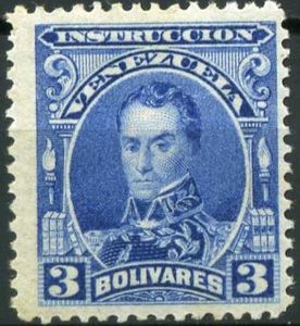 Stamp: Simón Bolívar (Venezuela(Instruccion - Bolivar Series of 1904 ...