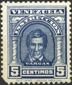 Stamp: Vargas (Venezuela(Instruccion - National Figures Series of 1911 ...