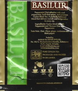 Theezakje: Peppermint Chai (Basilur, Sri Lanka(Spice Chai) Col:TB-LK ...