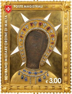 Stamp: Icon of Our Lady of Philermos (Malta, Sovereign Military Order ...