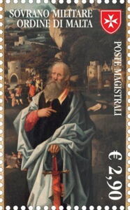 Stamp: Triptych of San Pancrazio (Malta, Sovereign Military Order of ...