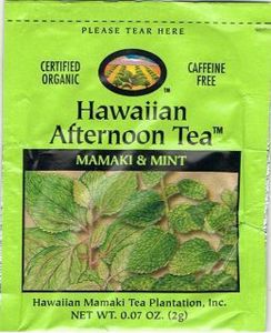 Tea Bag: Hawaiian Afternoon Tea Mamaki & Mint (Hawaiian Mamaki Tea ...