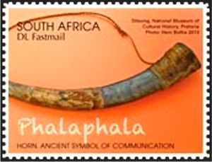Stamp: Phalaphala, symbol of communication (South Africa(Symbols of ...