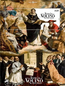 Stamp: St. Thomas Aquinas, 800 Years (Portugal(St. Thomas Aquinas, 800 ...